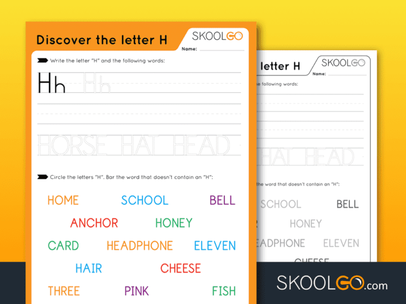 Discover The Letter H - SKOOLGO