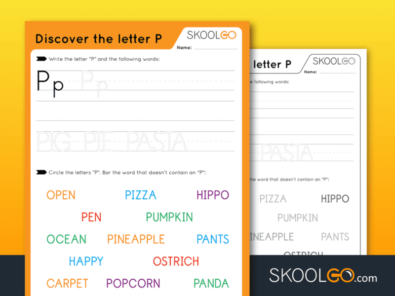 Discover The Letter P - SKOOLGO