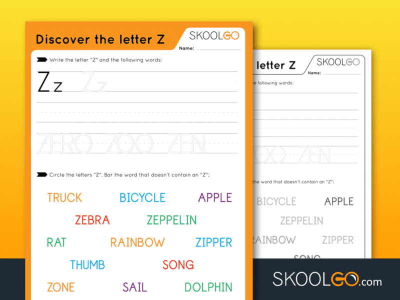 Discover The Letter Z - SKOOLGO