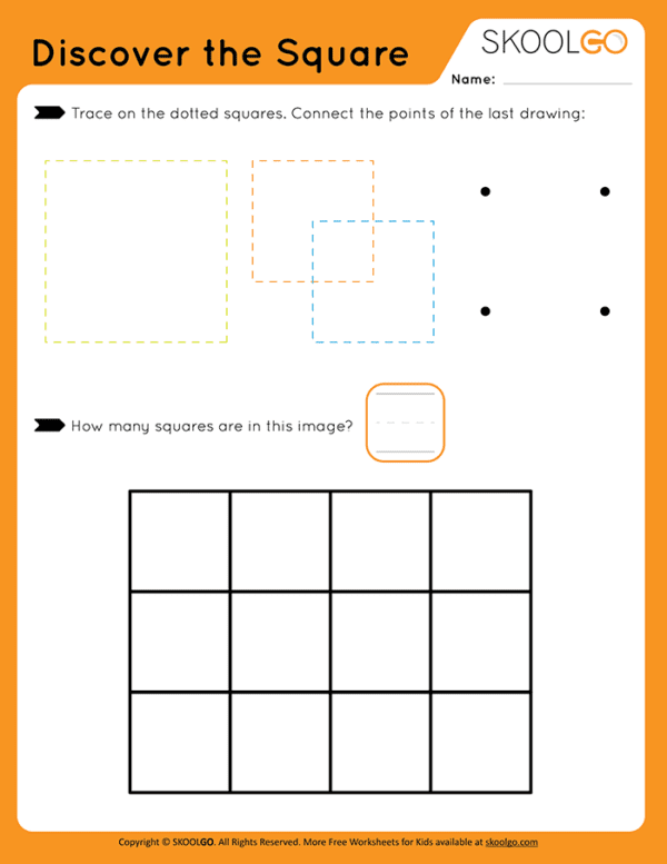 Discover the Square | Free worksheet by SKOOLGO