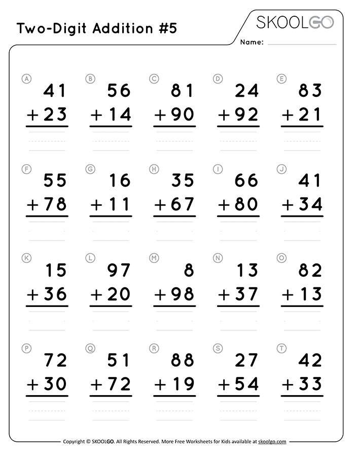 Free Printable Double Digit Addition Worksheets Free Printable Templates