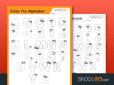 Color the Alphabet - Free Printable Worksheet - SKOOLGO