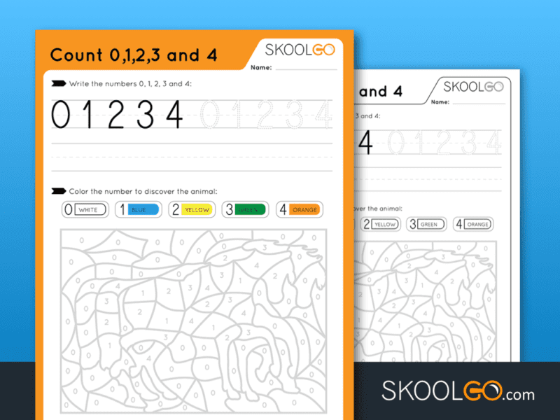 Numbers 1 to 10 - Free Worksheet - SKOOLGO