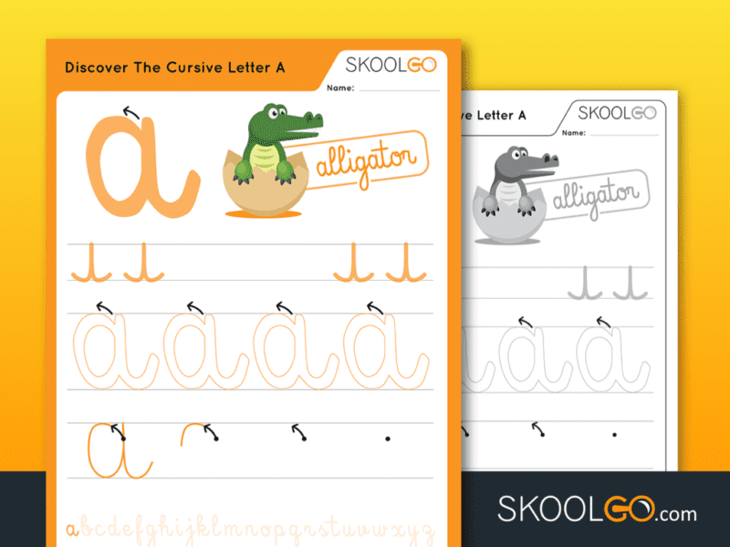 Discover The Cursive Letter A - SKOOLGO