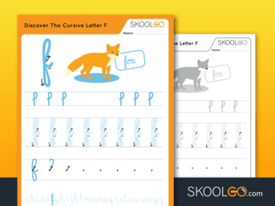 Discover The Cursive Letter F - SKOOLGO