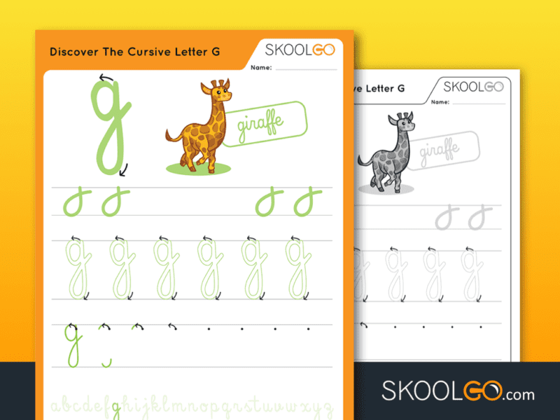 Discover The Cursive Letter G - SKOOLGO