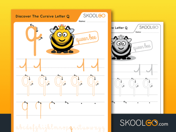 Discover The Cursive Letter Q - SKOOLGO