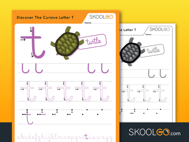 Discover The Cursive Letter T - SKOOLGO
