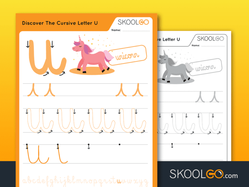 Discover The Cursive Letter U - SKOOLGO