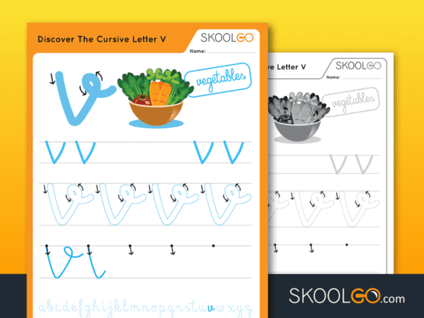 Discover The Cursive Letter V - SKOOLGO