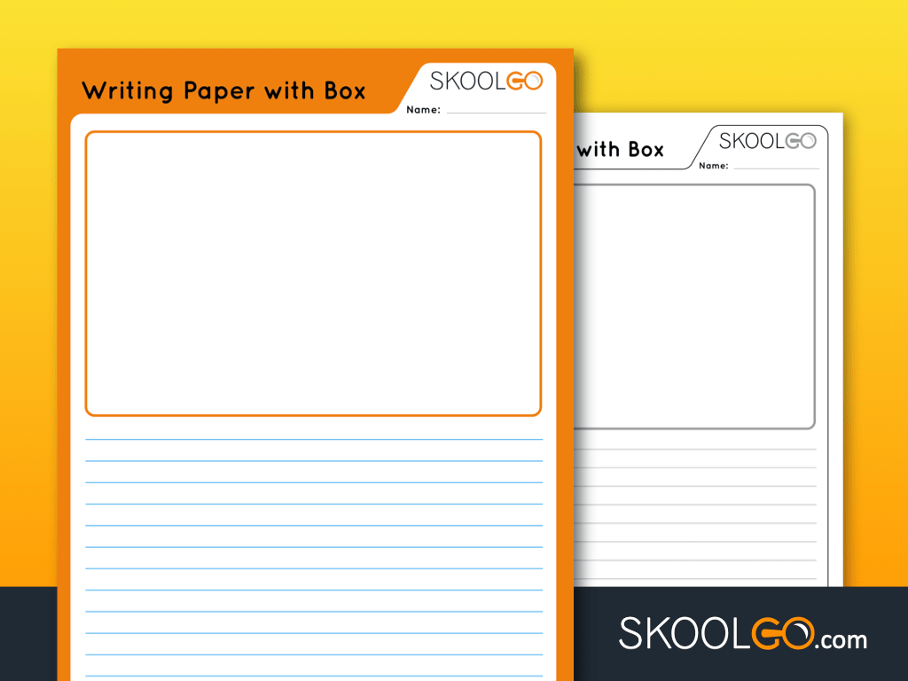Writing Paper With Picture Box Free Worksheet For Kids