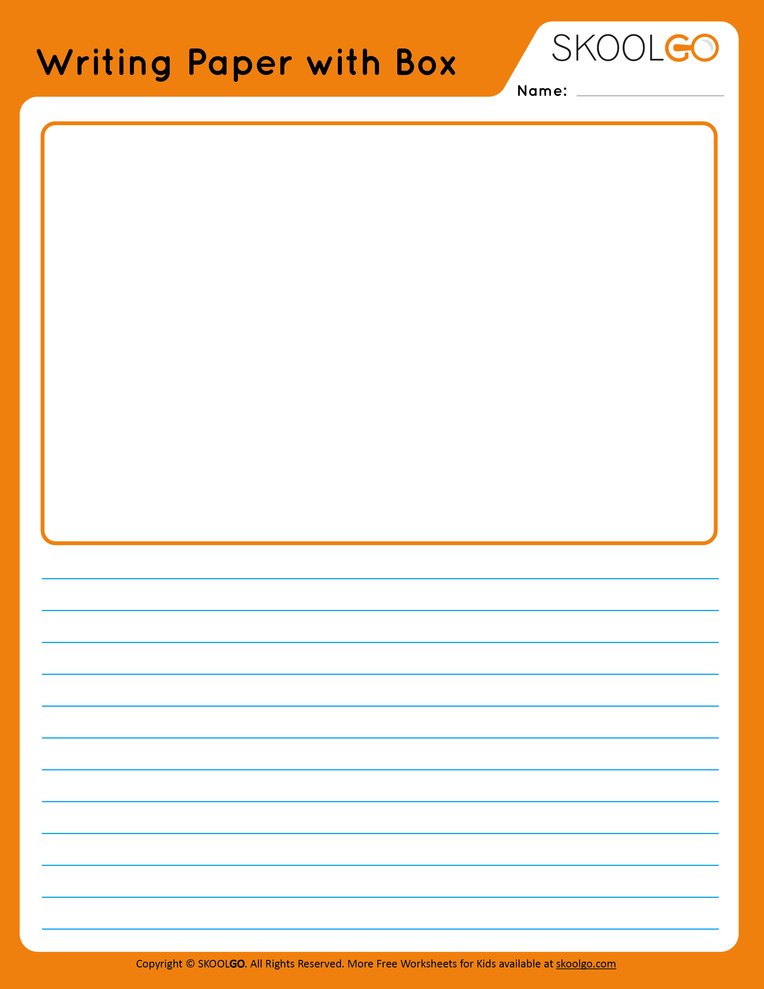 Writing Paper With Picture Box Free Worksheet For Kids Writing Paper With Picture Box Free Worksheet For Kids