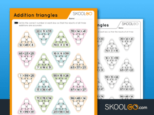 Addition Triangles - SKOOLGO