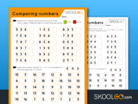 Comparing Numbers - Free Worksheet for Kids by SKOOLGO.com
