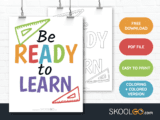 Be Ready To Learn - Free Classroom Poster - SKOOLGO
