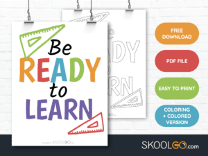 Be Ready To Learn - Free Classroom Poster - SKOOLGO