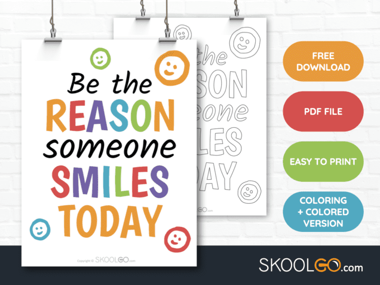 Brighten Up Classrooms with Free 'Smile' Poster PDF