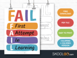Fail First Attempt In Learning - Free Classroom Poster - SKOOLGO