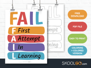 Fail First Attempt In Learning - Free Classroom Poster - SKOOLGO