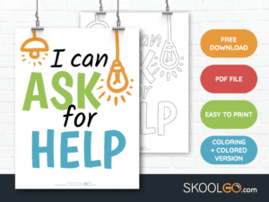 I Can Ask For Help - Free Classroom Poster - SKOOLGO