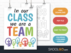 In Our Class We Are A Team - Free Classroom Poster - SKOOLGO