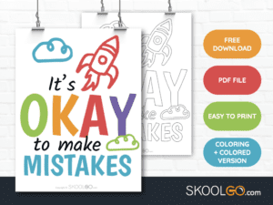It's Okay To Make Mistakes - Free Classroom Poster - SKOOLGO