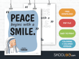 Inspirational Poster: Peace Begins With A Smile – Free PDF
