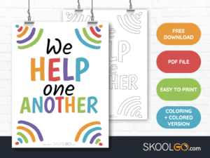 We Help One Another - Free Classroom Poster - SKOOLGO