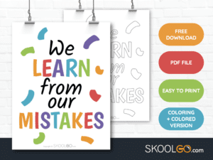 We Learn From Our Mistakes - Free Classroom Poster - SKOOLGO