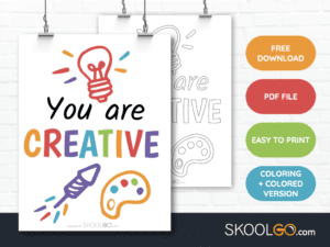 You Are Creative - Free Poster - SKOOLGO