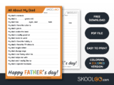 All About My Dad - Free Worksheet - SKOOLGO