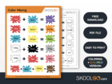 Color Mixing - Free Worksheet - SKOOLGO