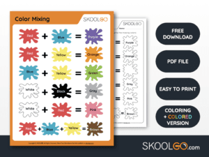 Color Mixing - Free Worksheet - SKOOLGO