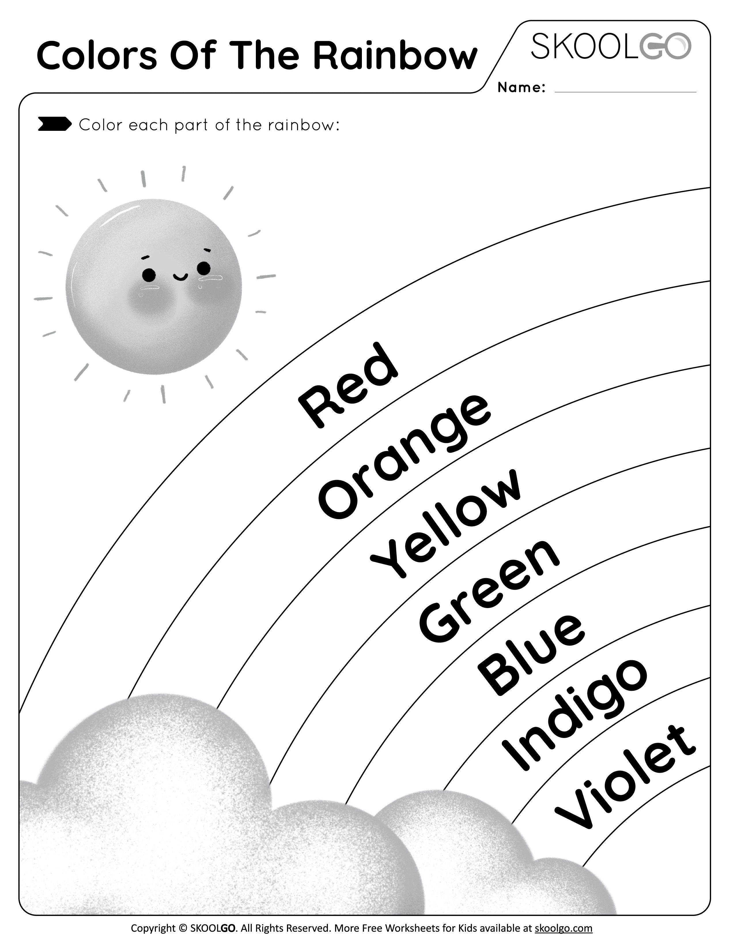 Color The Rainbow Worksheet