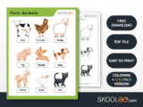 Farm Animals - Free Worksheet - SKOOLGO