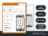 I Know My Phone Numbers - Free Worksheet - SKOOLGO