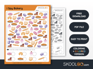 I Spy Bakery - Free Worksheet - SKOOLGO