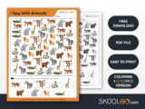 I Spy Wild Animals - Free Worksheet - SKOOLGO