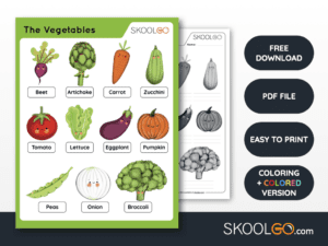 The Vegetables - Free worksheet - SKOOLGO