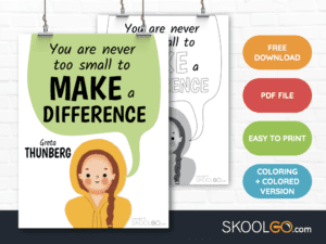 Greta Thunberg - Free Poster - SKOOLGO