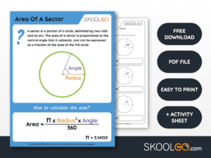 Area of a Sector - Free Worksheet for Kids - SKOOLGO