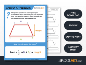Area of a Trapezium - Free Worksheet for Kids - SKOOLGO