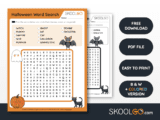 Halloween Word Search - Free Game for kids - SKOOLGO