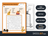 Instruments Word Search - Free Game for kids - SKOOLGO