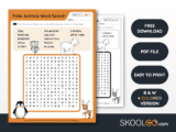 Polar Animals Word Search - Free Game for kids - SKOOLGO
