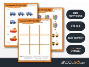 Transports Tic-Tac-Toe - Free Game for kids - SKOOLGO