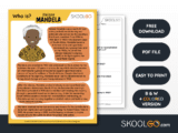 Who Is Nelson Mandela? - Free Worksheet for Kids - SKOOLGO