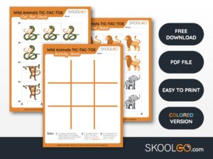 Wild Animals Tic-Tac-Toe - SKOOLGO