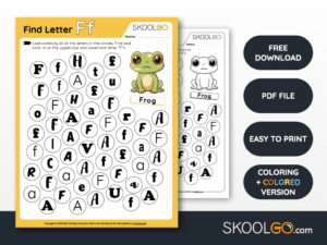 Find Letter A - Free Worksheet for Kids - SKOOLGO