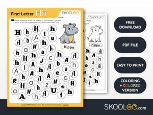 Find Letter H Worksheet - SKOOLGO